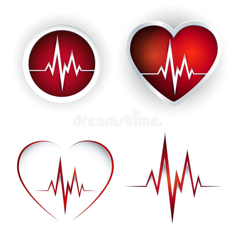 Heart Shaped Design Element with 3D Effect Stock Illustration ...