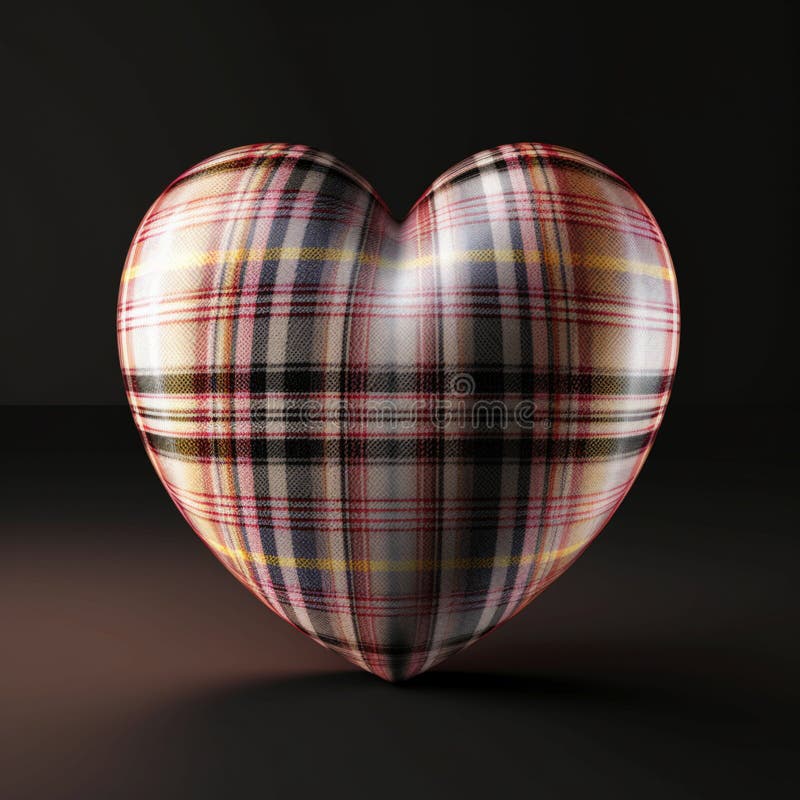 A Heart-shaped Design Fashioned with Tartan, Representing Heritage ...