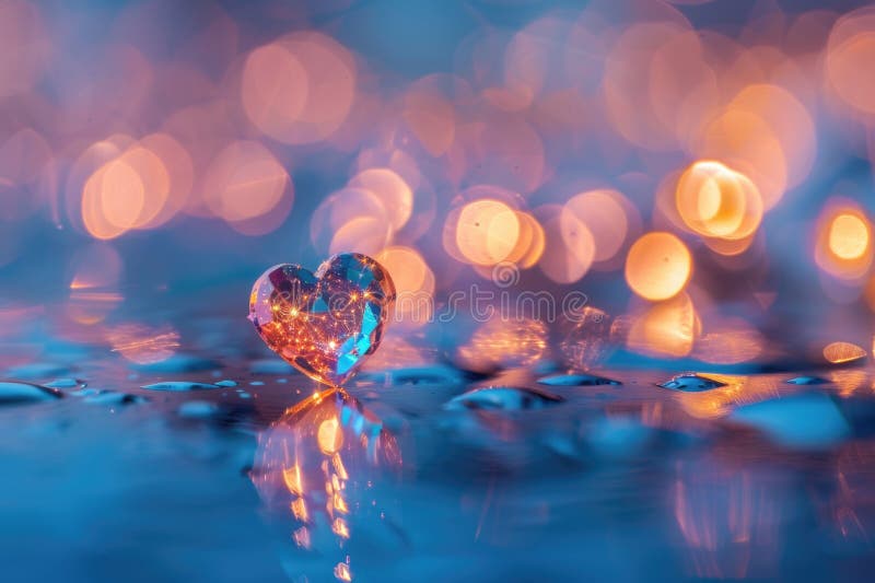 A Heart-shaped Diamond Sits Atop a Table, Perfect for Romantic Gestures ...