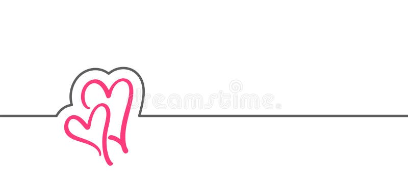 Heart Shaped Divider Vector for Text. Romantic Design Element Stock ...