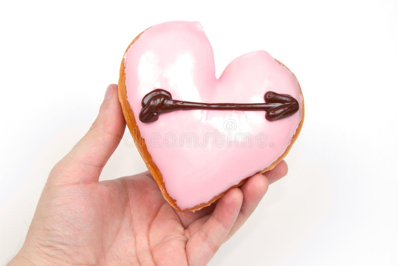 Heart Shaped Donut stock image. Image of isolation, give - 18308875