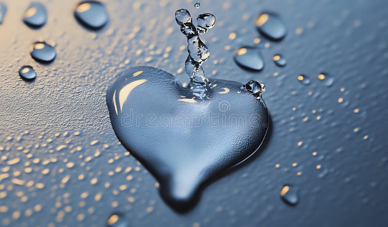 Heart Water Drop Wallpaper