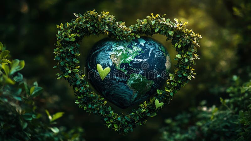 Heart Shaped Earth on Green Grass Under Sunlight, Love and Saving the ...