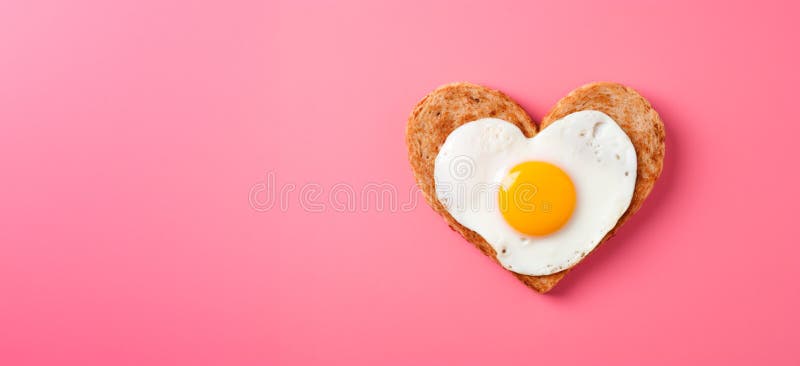 Heart-shaped Egg on a Plate Stock Illustration - Illustration of ...