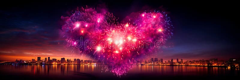 Heart-Shaped Fireworks: a Fireworks Display in the Shape of a Heart ...