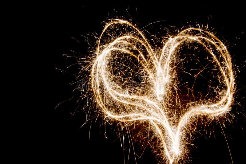 Heart-shaped fireworks stock image. Image of firecracker - 4423169