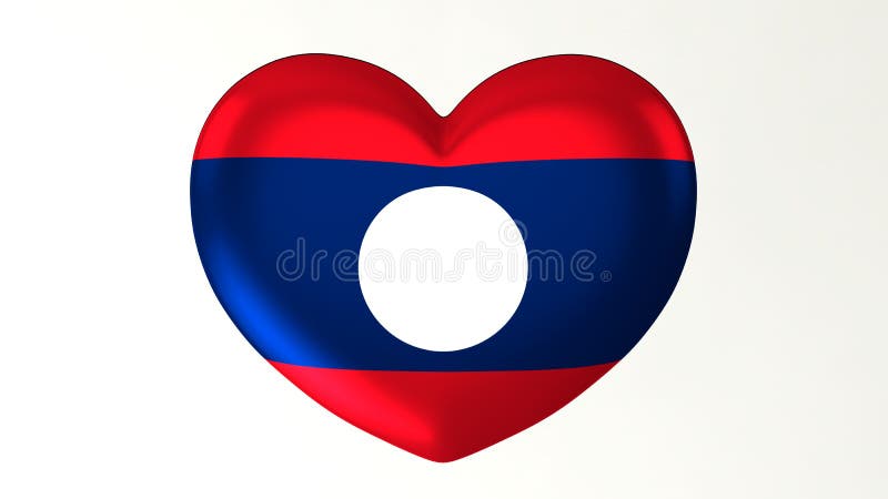 Love LAOS Symbol. Heart Flag Icon Stock Illustration - Illustration of ...