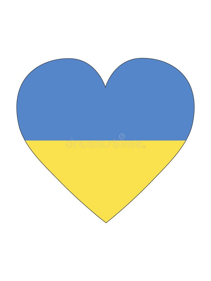 Heart Shaped Flag of Ukraine Stock Vector - Illustration of england ...