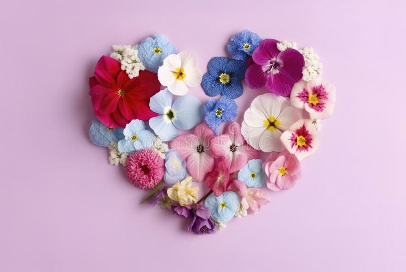 Heart Shaped Flower Heart Made of Flowers Heart of Flowers Stock ...