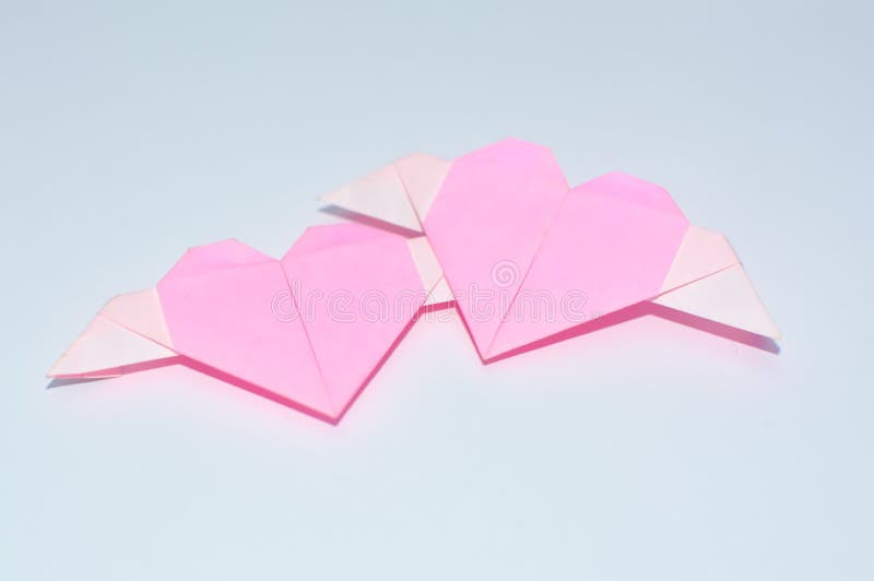 Heart-shaped fold stock image. Image of origami, concept - 84327903