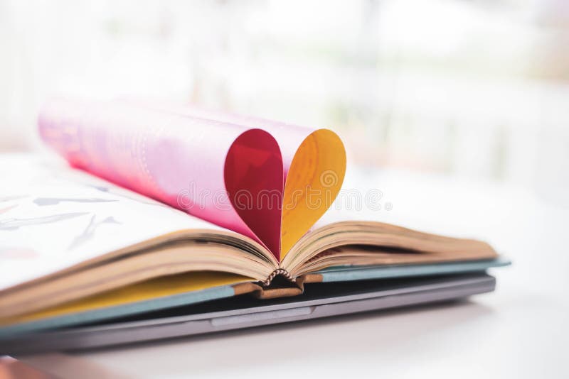 A Heart Shaped Folded Paper Representing Pink Love Stock Image - Image ...