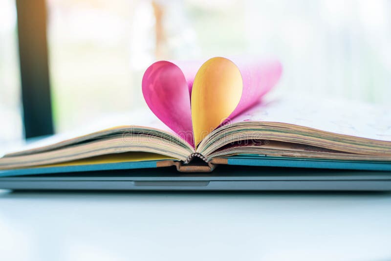 A Heart Shaped Folded Paper Representing Pink Love Stock Photo - Image ...