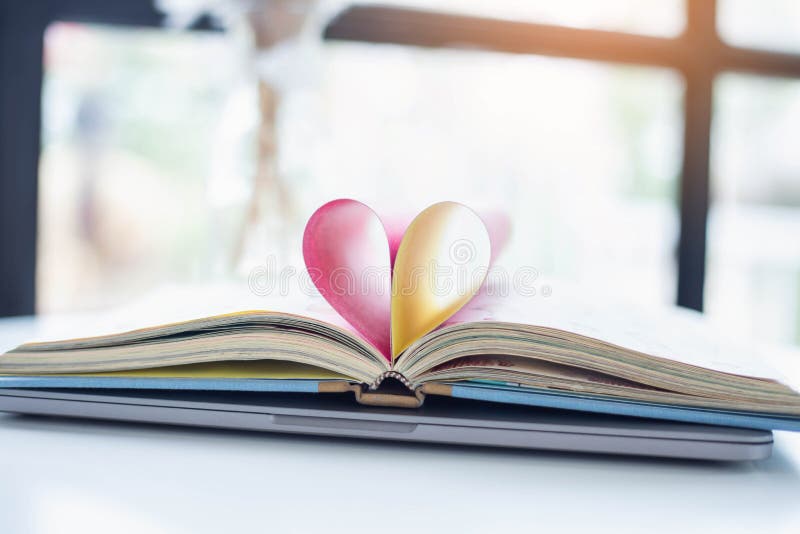 A Heart Shaped Folded Paper Representing Pink Love Stock Image - Image ...