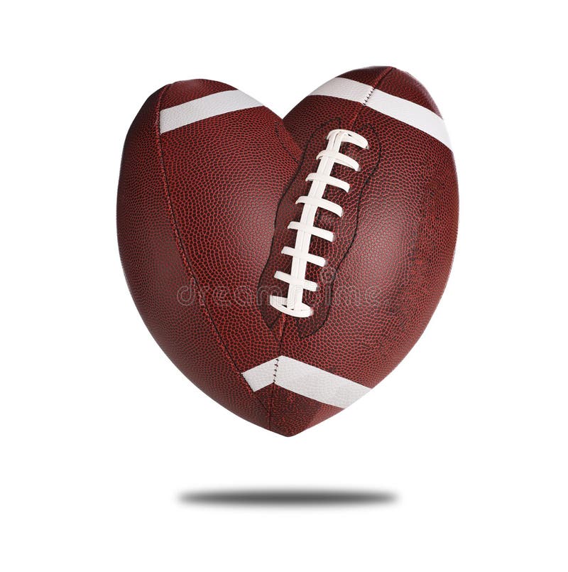 Heart Shaped Football Ball Isolated on White Stock Illustration ...