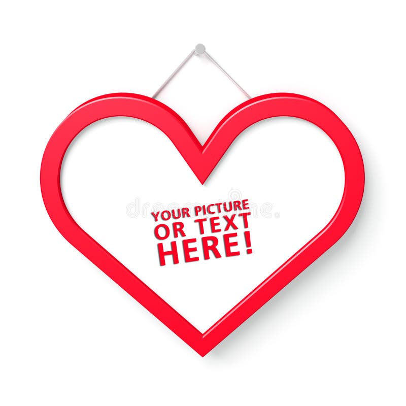 Heart shaped frame stock illustration. Illustration of plastic - 16944926