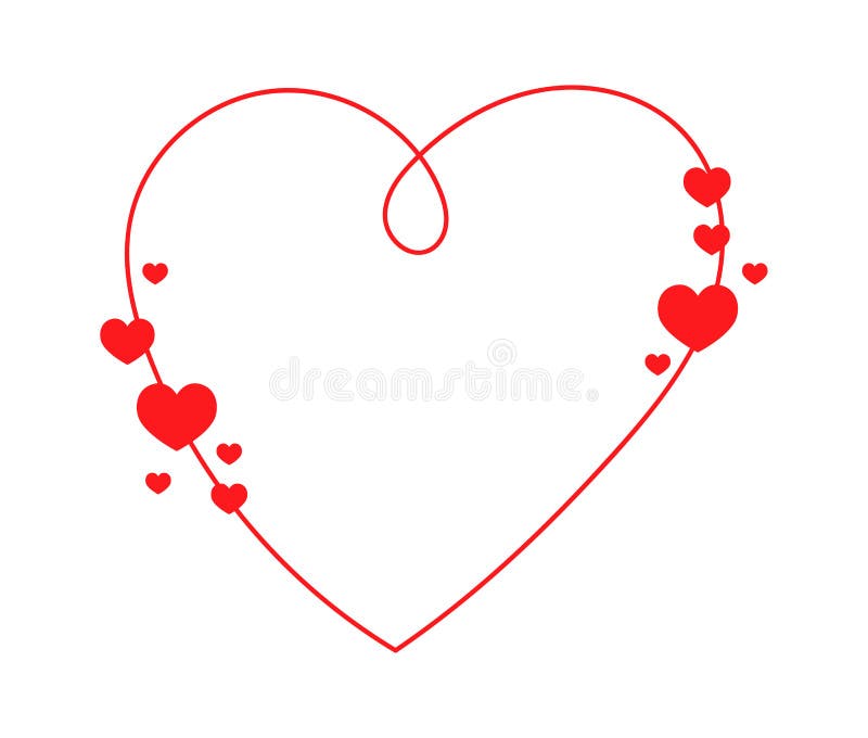 Heart Shaped Frame Flat Icon Wall Decor Stock Vector - Illustration of ...