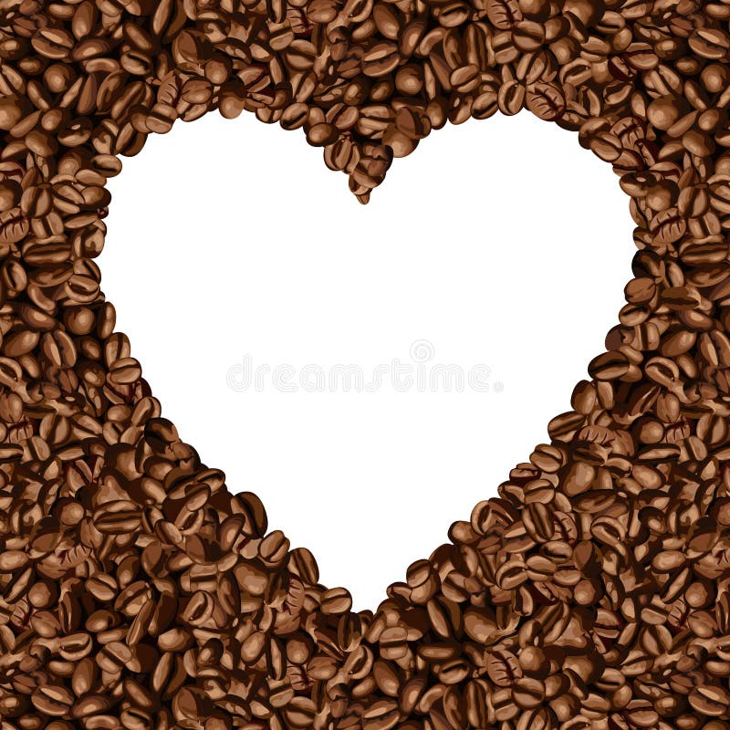 Coffee Bean Heart Stock Illustrations – 3,702 Coffee Bean Heart Stock ...