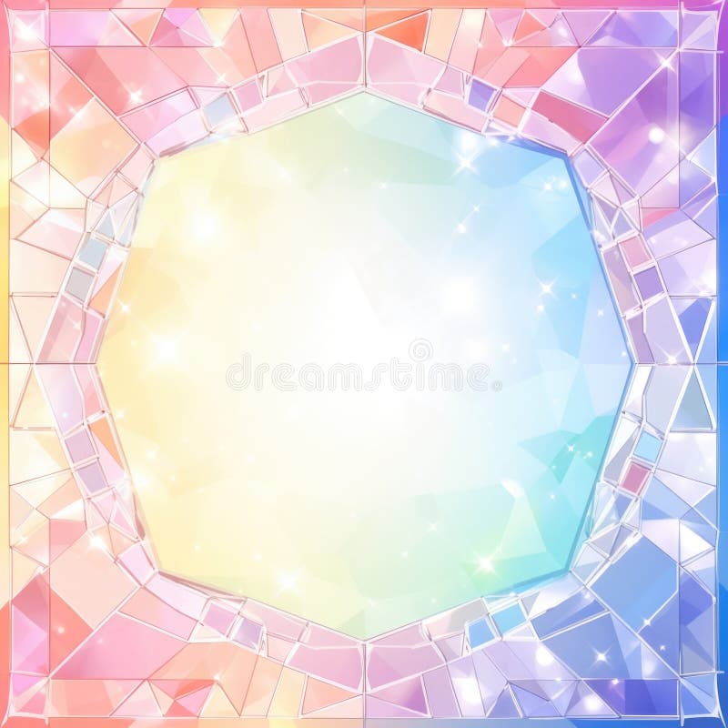 A Heart Shaped Frame Made Out of Colorful Gems Stock Illustration ...