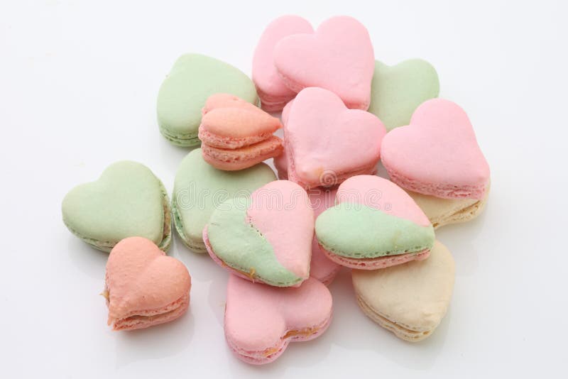 Heart Shaped French Macaroons Stock Image - Image of macaroons ...