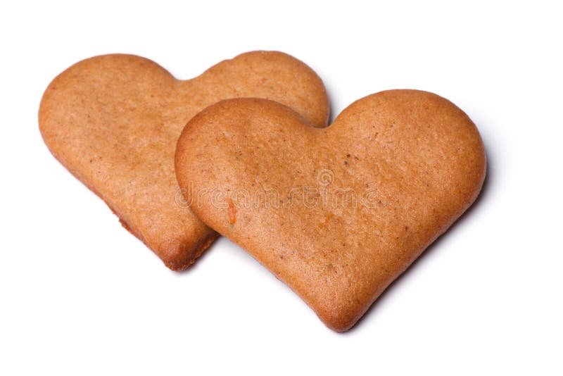 Heart Shaped Gingerbread Cookies Stock Photo - Image of heart, close ...