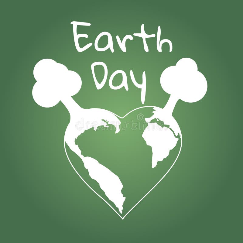 A Heart-shaped Globe with Trees. Concept for Earth Day, Ecology, Care ...