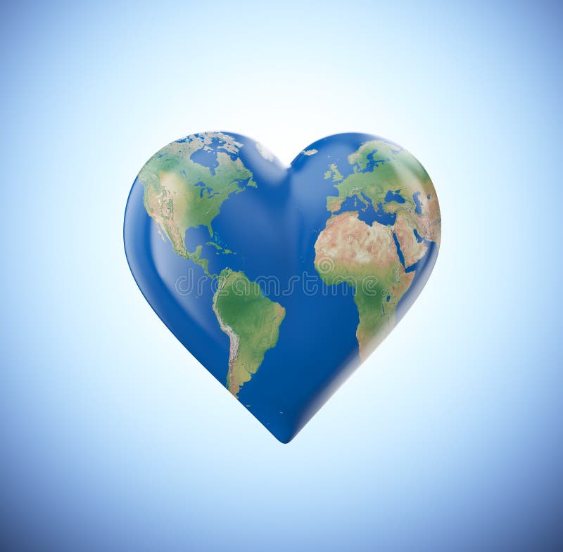 Like Heart Shaped World Map