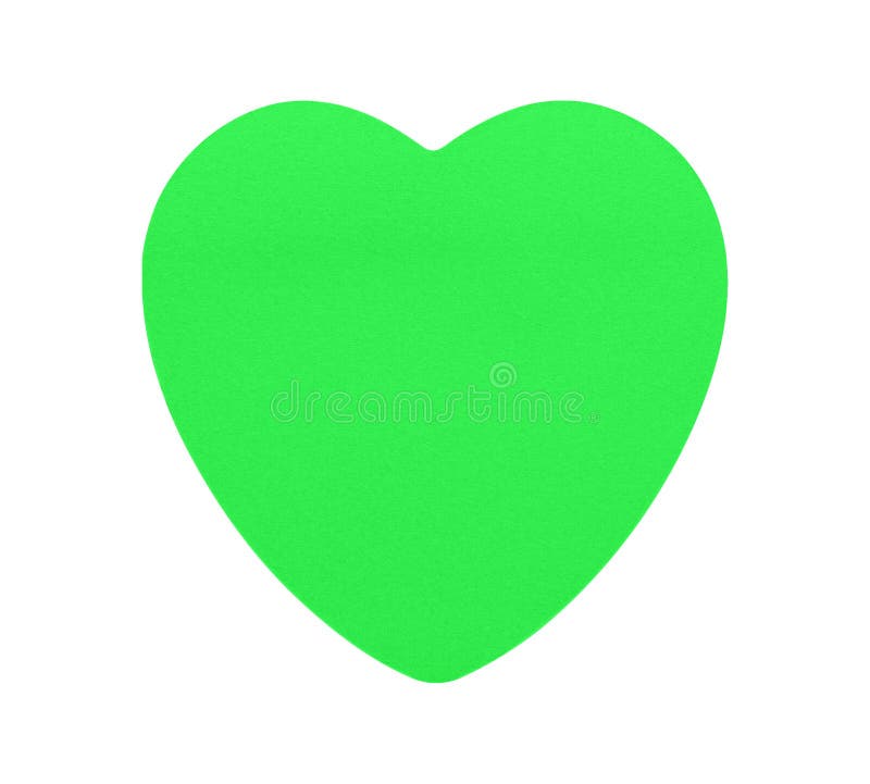 Heart Shaped Green Post-it Note Stock Photo - Image of message, postit ...