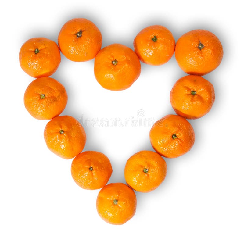 Heart-Shaped Group of Tangerines Stock Image - Image of color ...