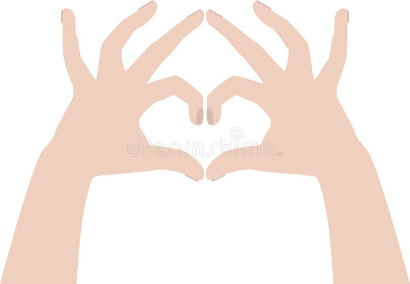 Heart shaped hands stock vector. Illustration of design - 86033460
