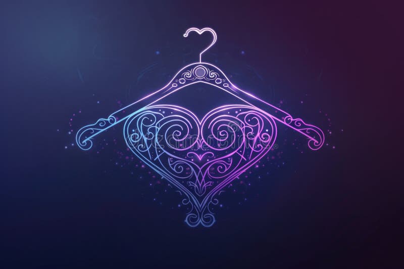 A Heart-shaped Hanger on a Dark Background, Suitable for Romantic or ...