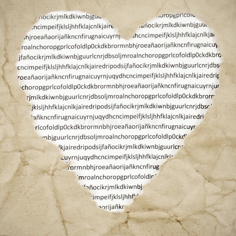 Old paper heart stock image. Image of mothers, design - 19552947