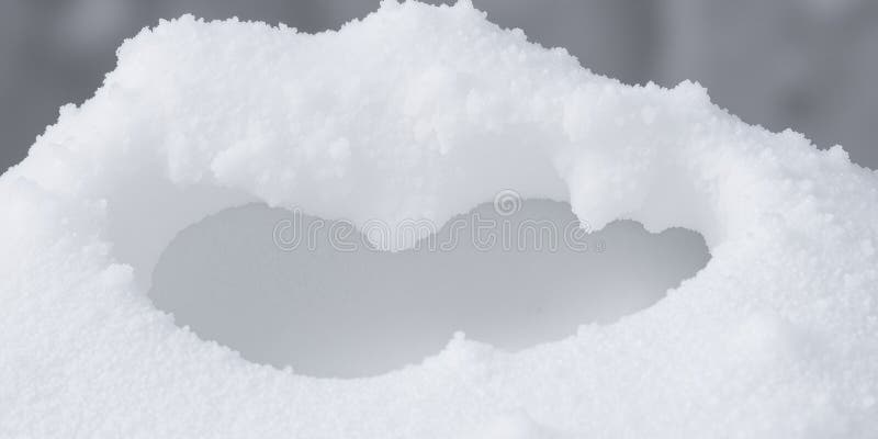 A Heartshaped Hole in the Snow Stock Illustration - Illustration of ...