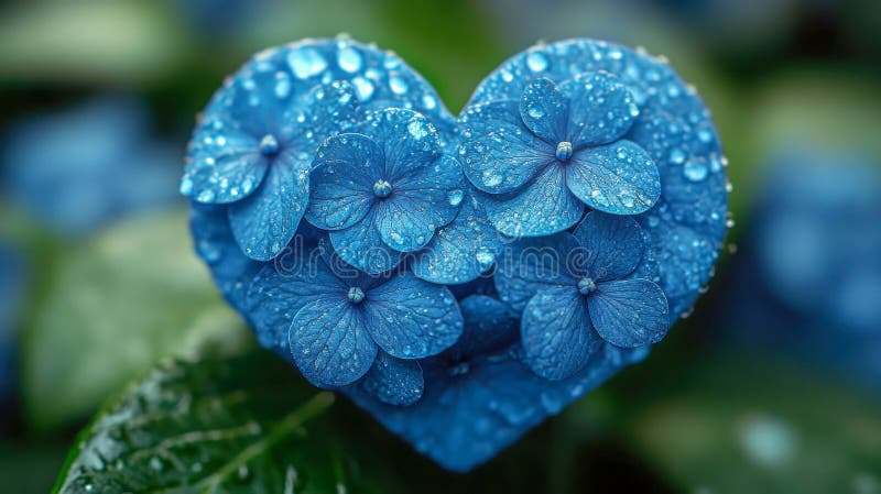 Heart Shaped Hydrangea Flowers Blue Tones Stock Photos - Free & Royalty-Free Stock Photos from ...