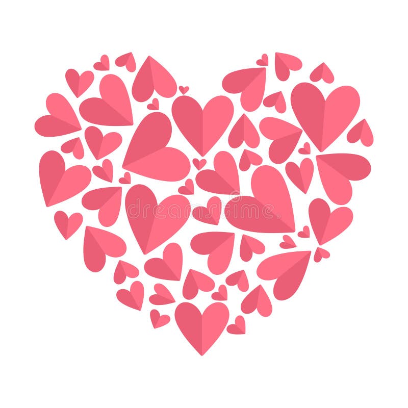 Heart Shaped Illustration of Small Hearts Illustration Stock Vector ...