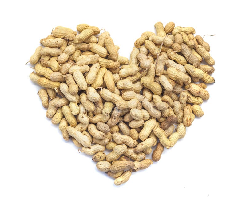 Heart Shaped Inshell Peanuts Heap Stock Image - Image of groundnut ...