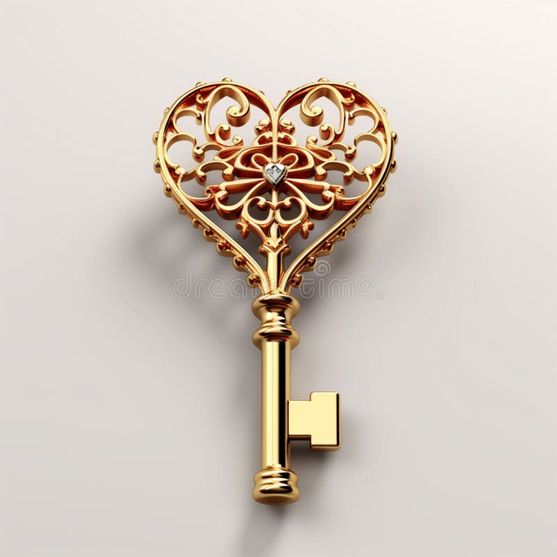 A Heart-shaped Key Beautifully Conveys Sentiments of Love, Making it ...