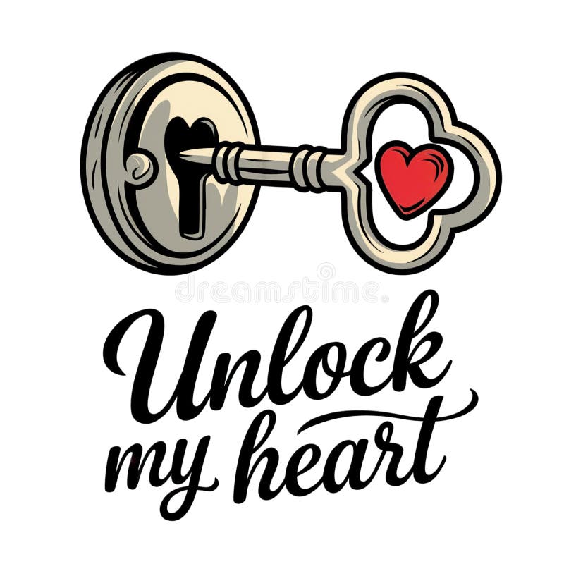 A Heart-shaped Key is Inserted into a Lock, Symbolizing Romance and ...