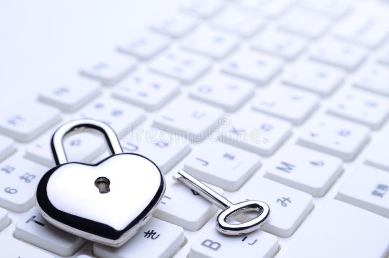 Heart-shaped key keyboard stock image. Image of keynote - 21349917