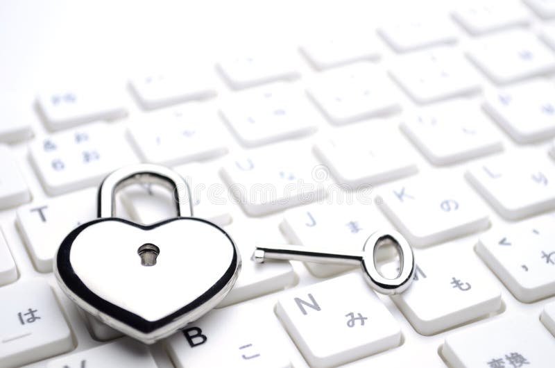 Heart-shaped key keyboard stock image. Image of keynote - 21349917