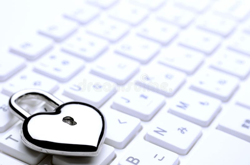 Heart-shaped key keyboard stock image. Image of keynote - 21349917