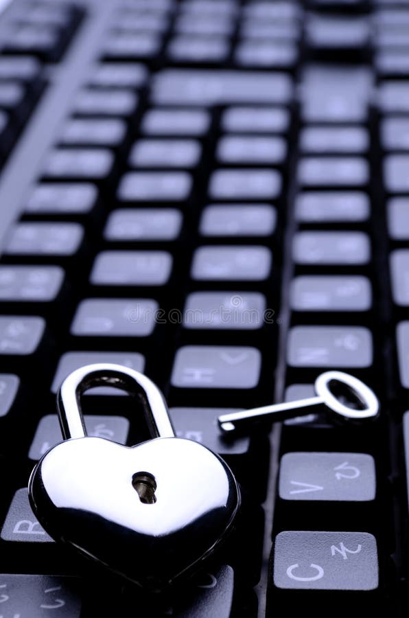 Heart-shaped key keyboard stock photo. Image of information - 21553388