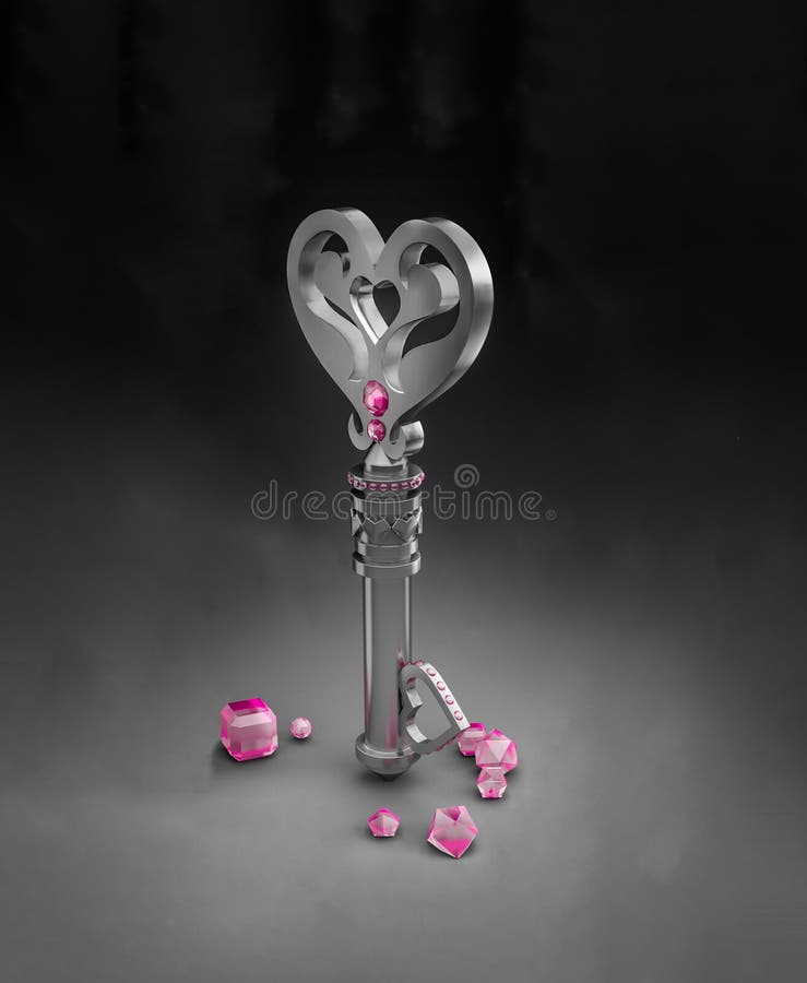 Heart shaped key stock illustration. Illustration of marry - 48909555