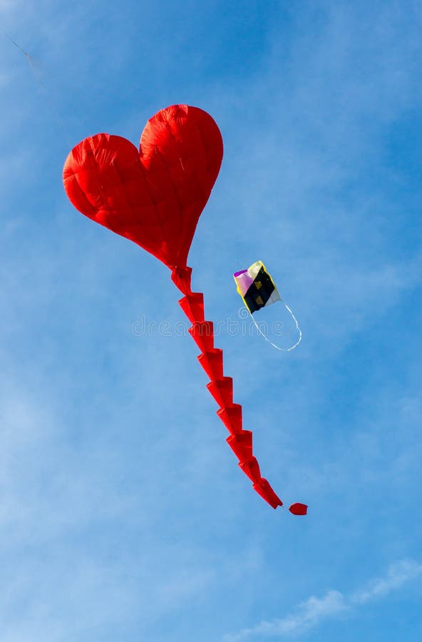 Heart shaped kite stock photo. Image of retro, helium - 34160064