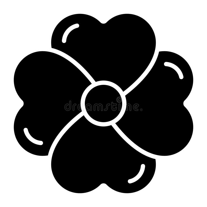 Heart Shaped Leaf Vector of Lucky Flower, Clover Leaf Stock Vector ...