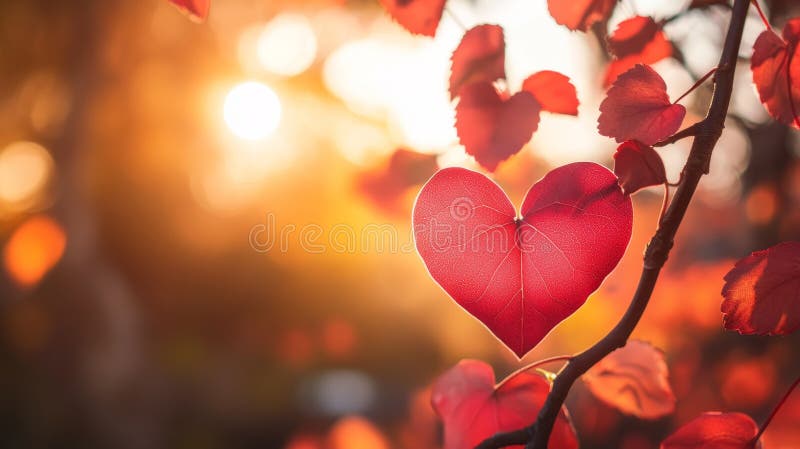 Heart Shaped Leaves of Trees Glimmering in Soft Sunlight Beneath a ...