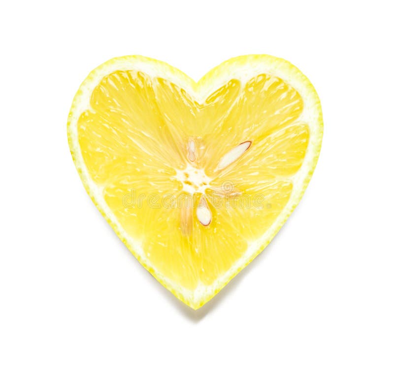 Heart Shaped Lemon Slice stock image. Image of square - 44604427