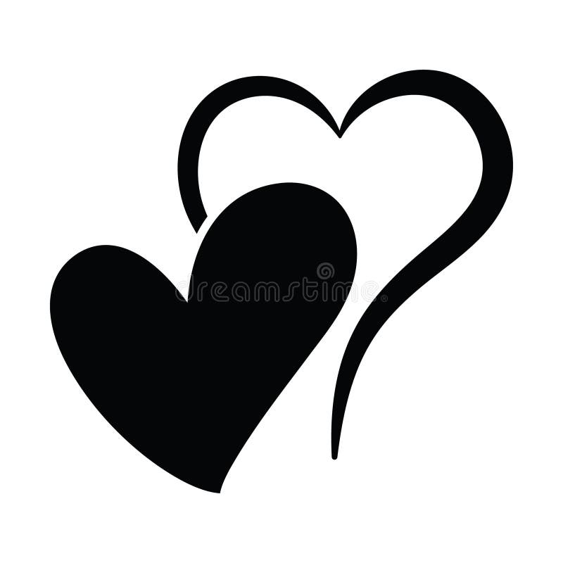 Heart Shaped Line Vector Illustration Stock Illustration - Illustration ...