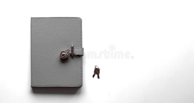 Heart Shaped Lock Notebook on the White Background Stock Image - Image ...