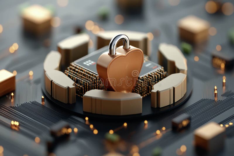 Heart-shaped Padlock Symbolizes Ultimate Data Protection Generative AI ... Heart-shaped Padlock Symbolizes Ultimate Data Protection Generative AI ...