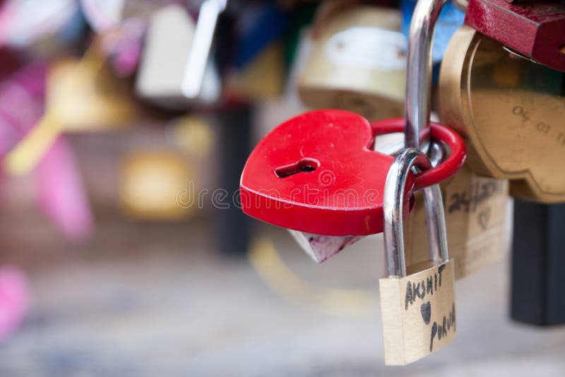 Heart shaped love lock stock photo. Image of symbol, traditional - 91623798